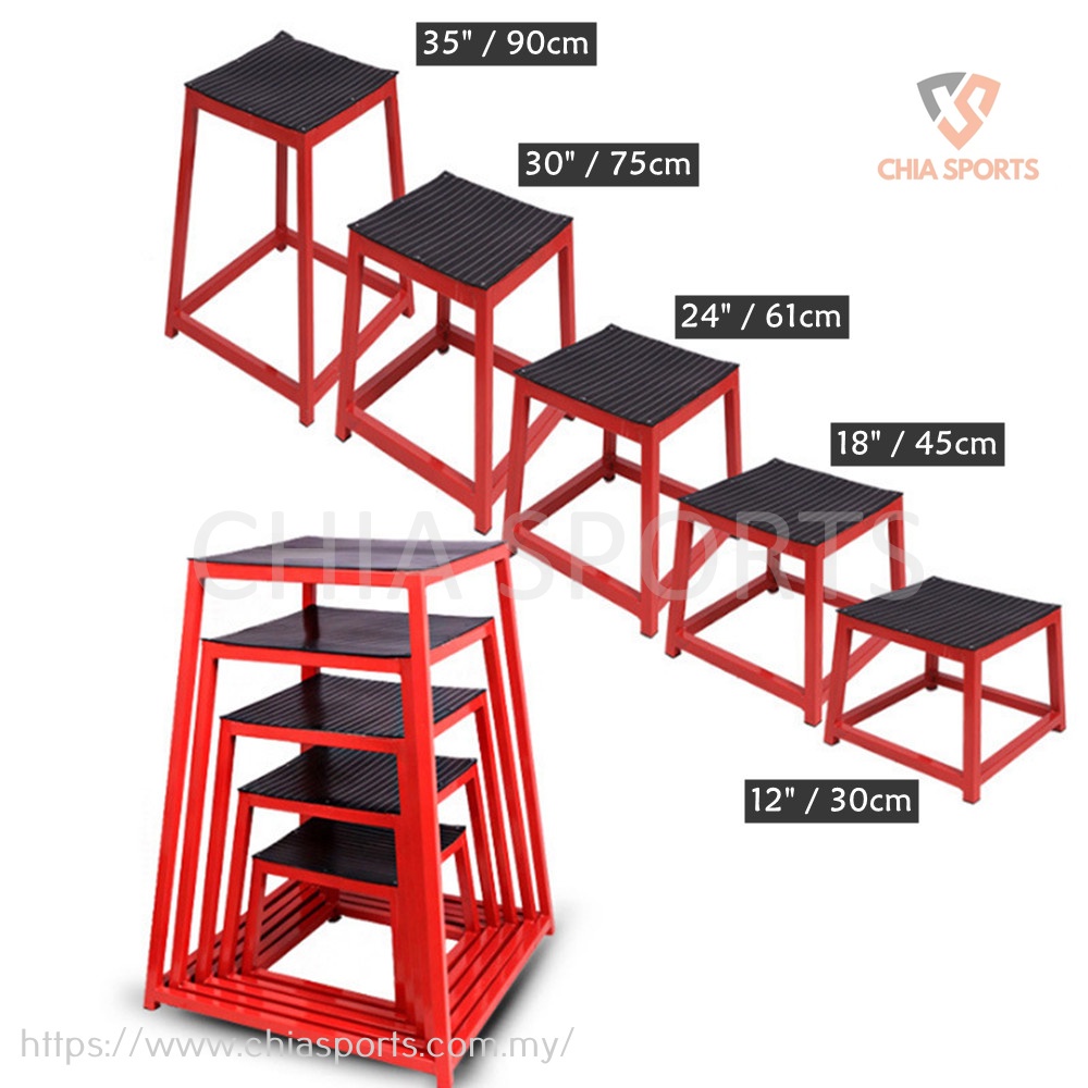 Professional Jumping stool Set Plyo Jump Box 12" 18" 24" 30" 35" Jump ...