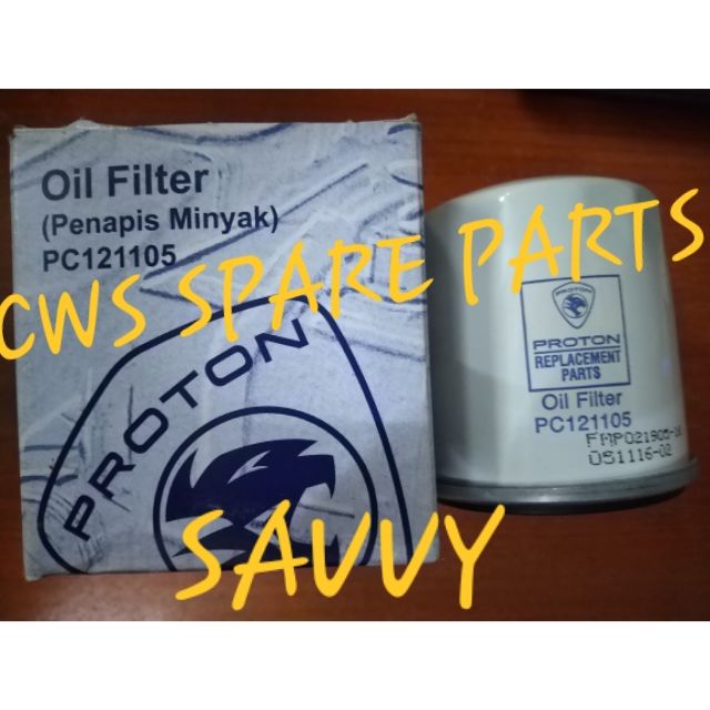 PROTON SAVVY OIL FILTER ORIGINAL PC121105 | Shopee Malaysia