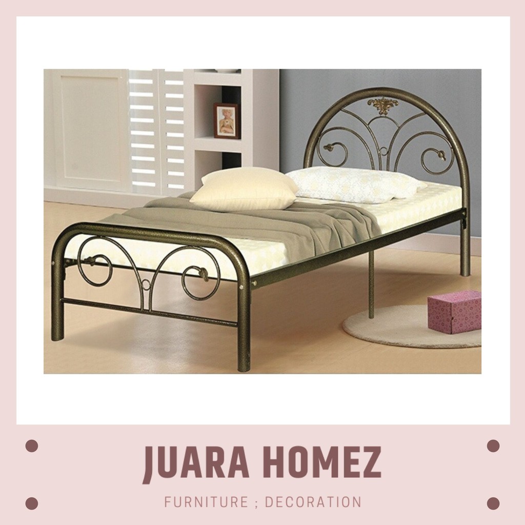 Single Bed Frame/Metal Bed/Bedroom Furniture/Bed Base/Bed/Katil Single ...
