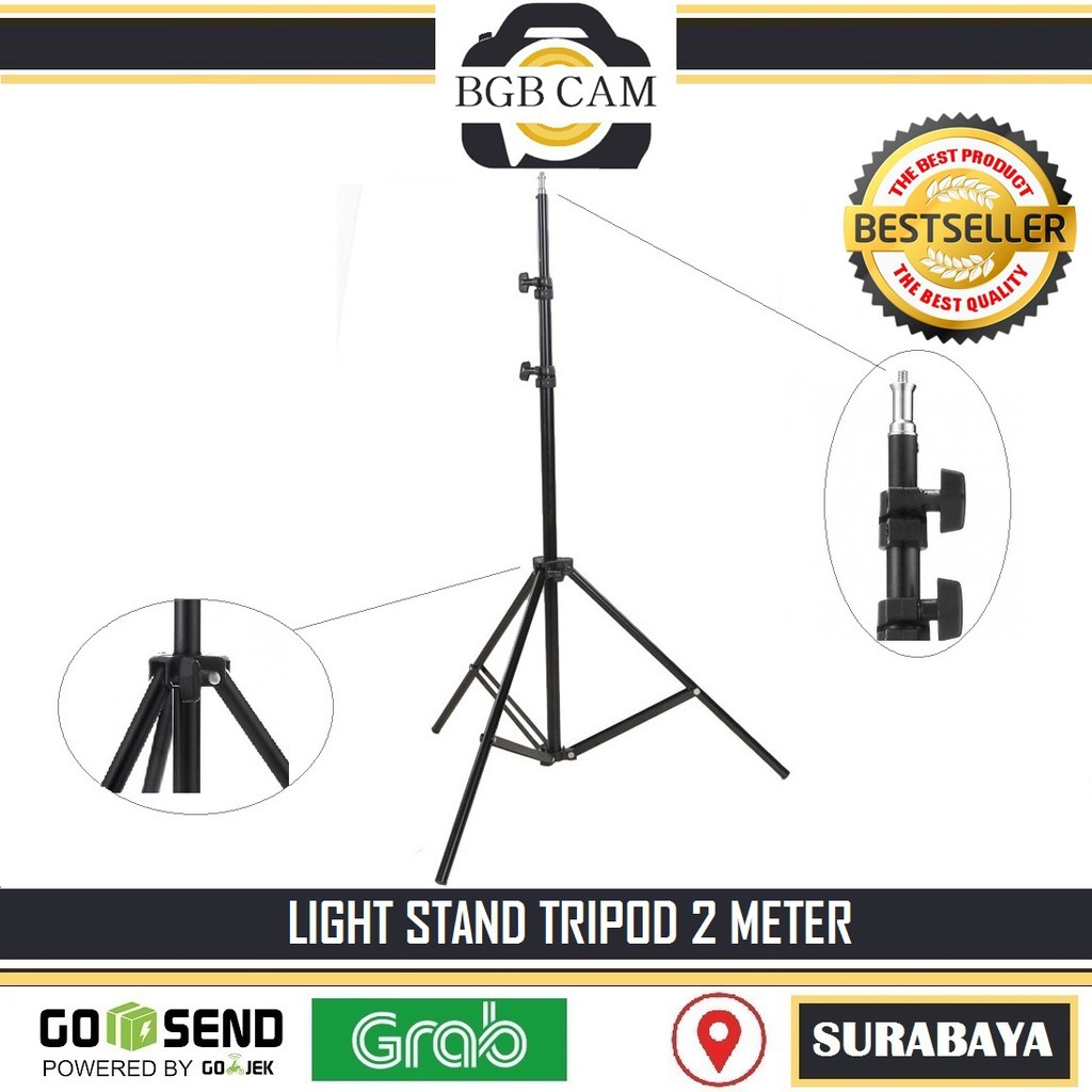 Light STAND 2 METER / 200CM FOR SOFTBOX / LIGHTING ETC LIGHTSTAND ...
