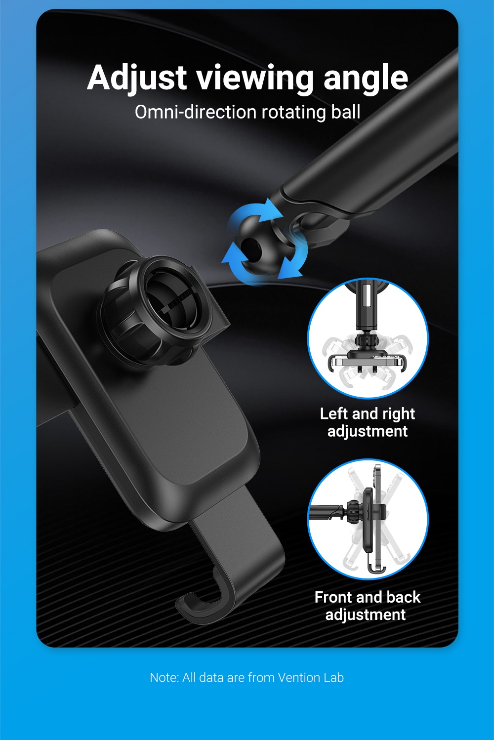 Vention Car Phone Holder with Gravity Suction Cup, Universal Shockproof ...