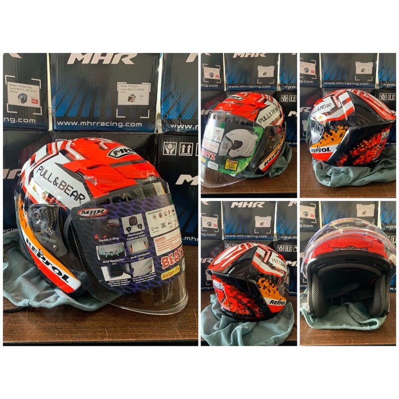 💯 ORI MHR HELMET OF622 HONDA REPSOL MARC MARQUEZ LEVEL 7 | Shopee Malaysia