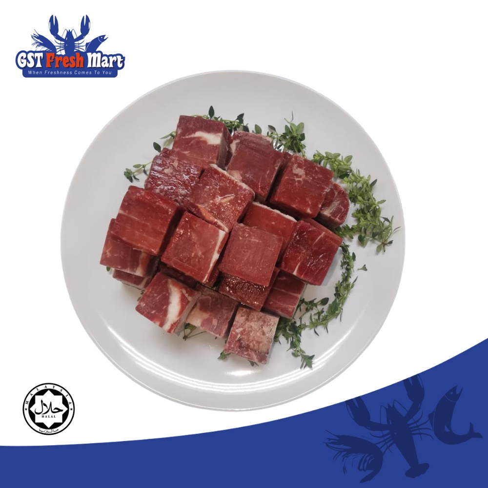 FROZEN INDIAN BEEF RIB EYE / CUBE ROLL DICED IVP (1INCH X 1INCH) (500GM ...