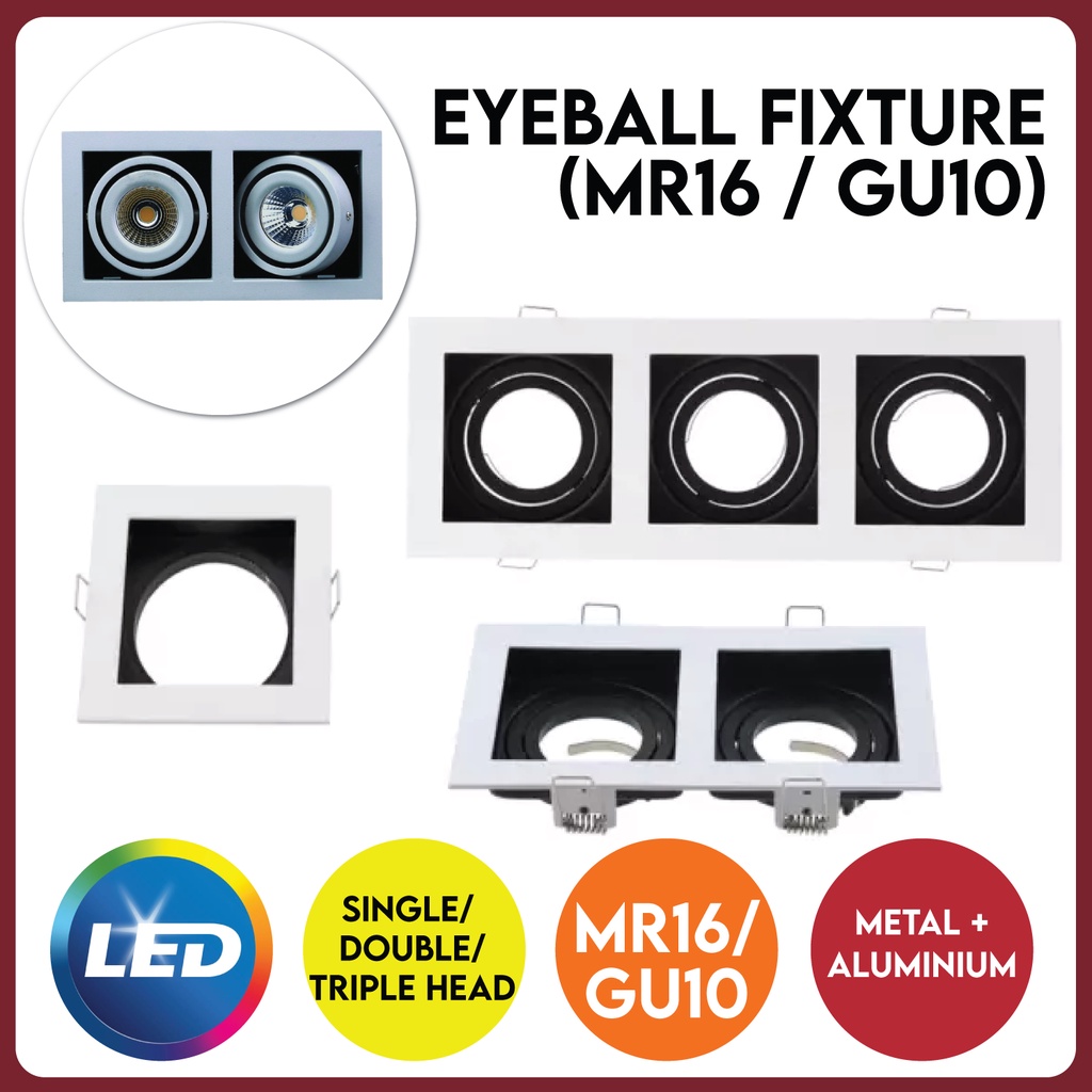LED Eyeball Fitting/Casing Black/White Downlight Casing LED Spotlight ...