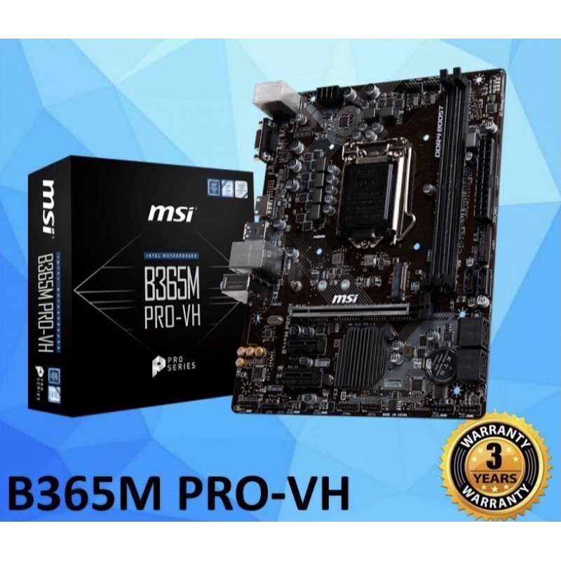 Msi B365M pro-VH intel socket ddr4 Lga 1151 motherboard | Shopee Malaysia