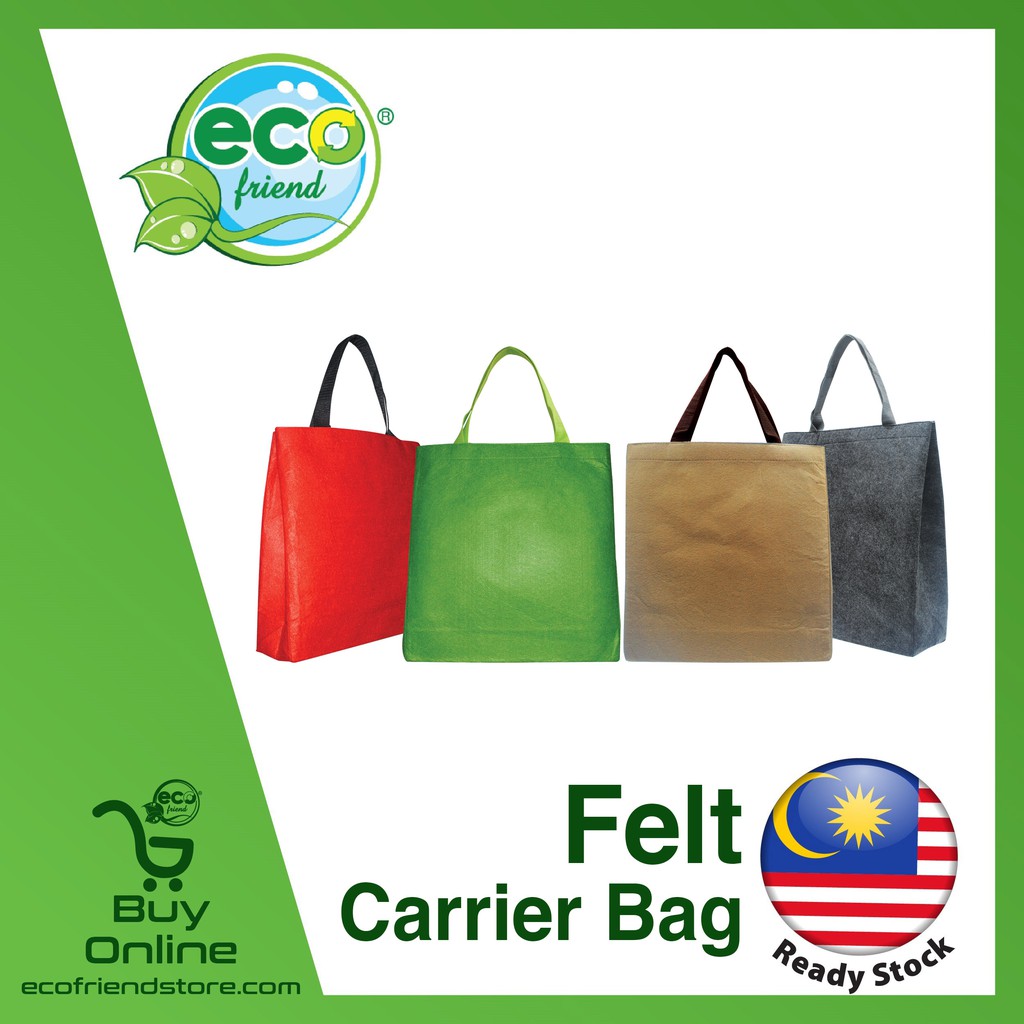 [ LOCAL READY STOCK ] Felt Carrier Bag Ecofriendly Recycle Material Beg ...