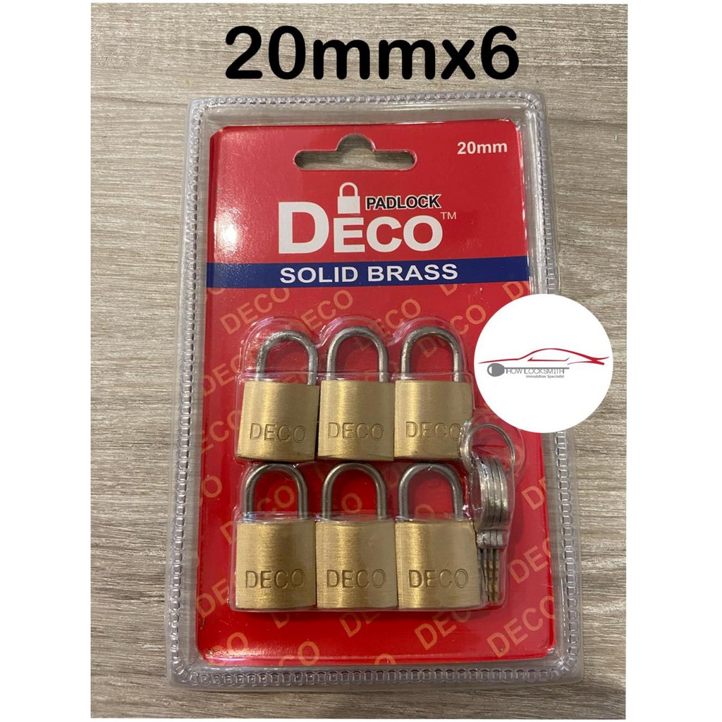 Deco Solid Brass Padlock/ Luggage Lock/ Drawer lock/20mm x6小锁头 | Shopee ...