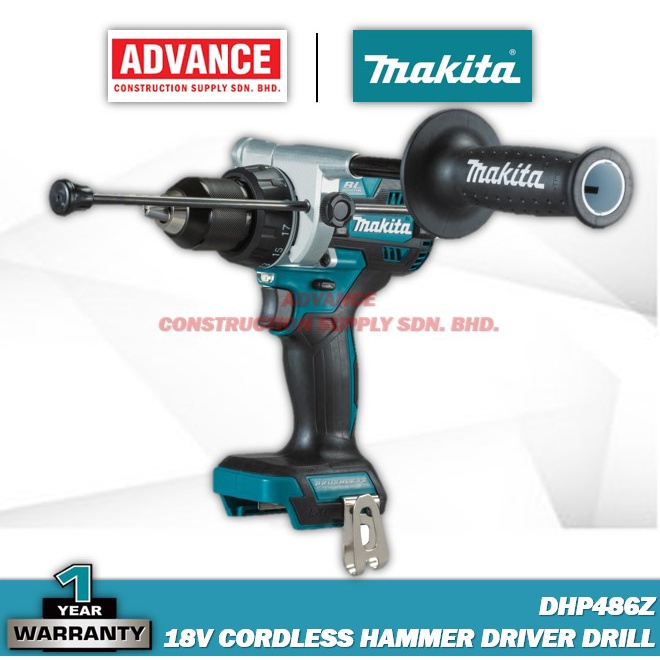 MAKITA DHP486Z / DHP486RTE 18V Cordless Hammer Driver Drill 13MM (1/2 ...