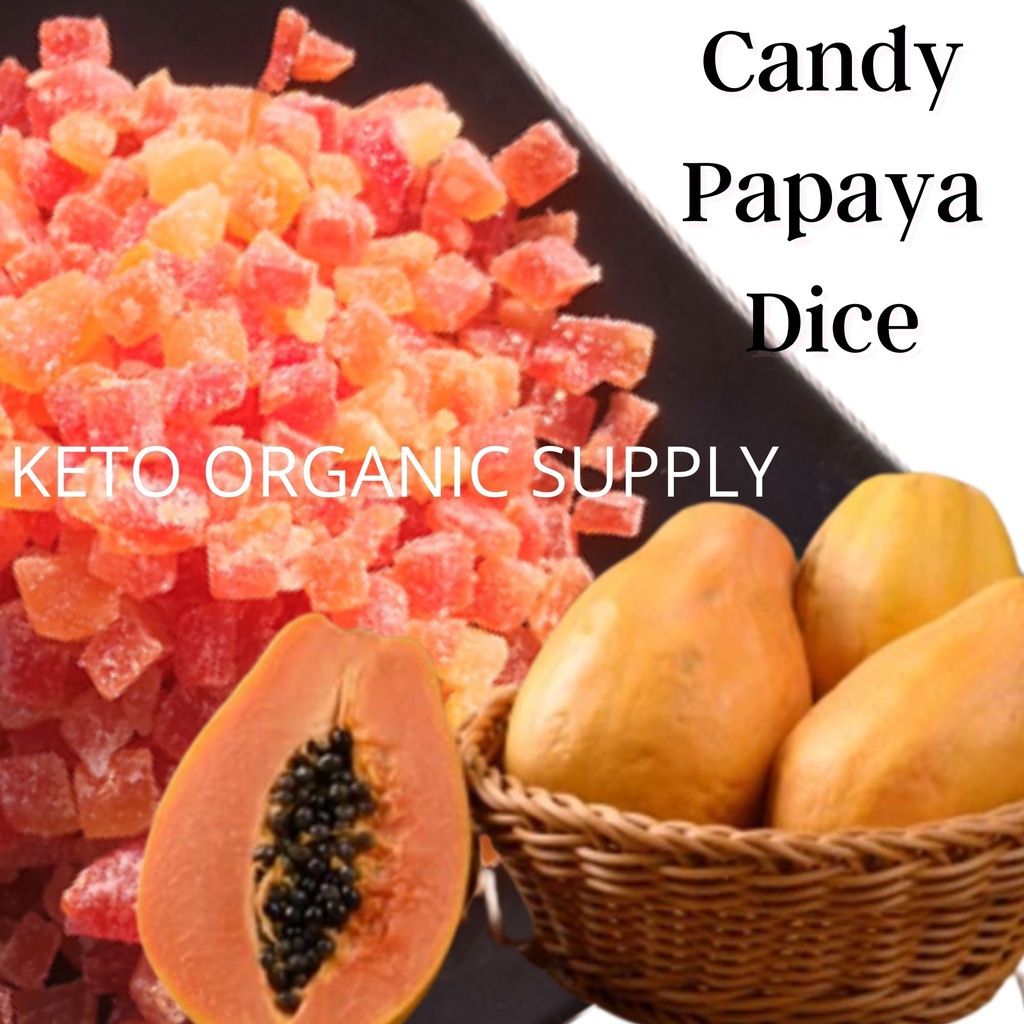 Candy Dried Papaya Granular 250g 木瓜脯颗粒 Dried Candied Papaya Peel Cube ...