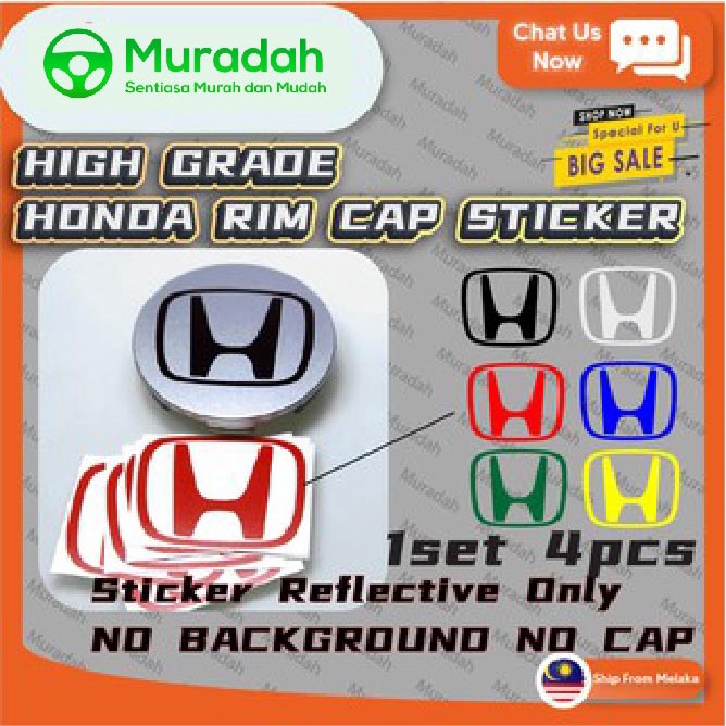 HONDA RIM STICKER LOGO Word Only CITY ACCORD CIVIC HRV CRV eg ek fd fk ...