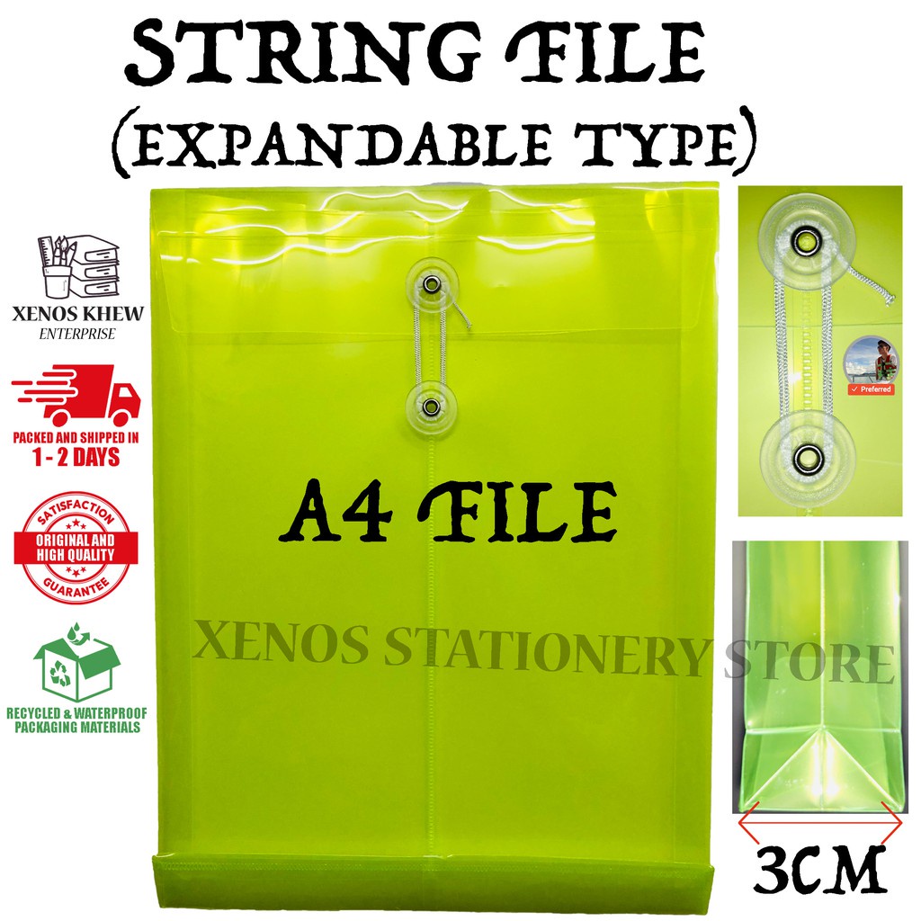 STRING FILE A4 SIZE (EXPANDABLE TYPE) (READY STOCK) | Shopee Malaysia