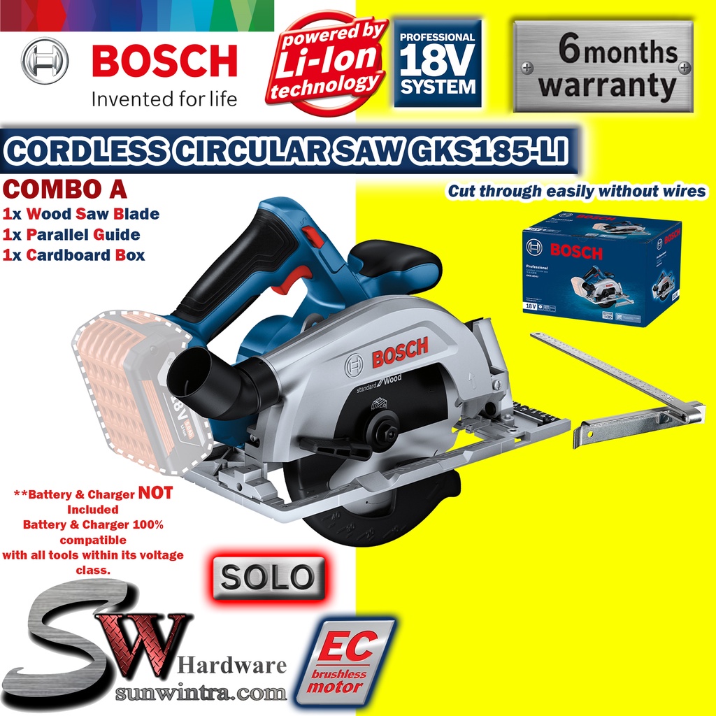 COMBO DEAL Bosch GKS185 Cordless Circular Saw ,**SOLO or BATTERY ...