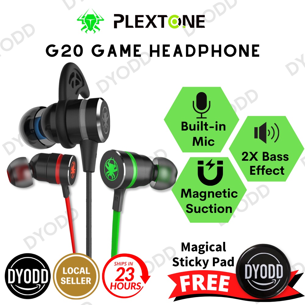 [Ready Stock) Original Plextone G20 MARK III Game Earphone | Shopee ...