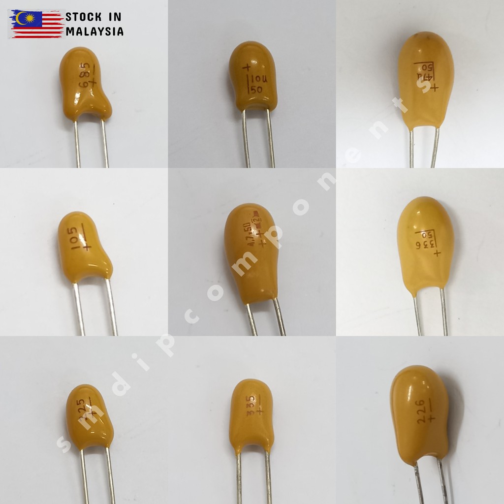3PCS 105, 225, 335, 475, 685, 106, 226, 336, 476 50V ±10%, Radial ...