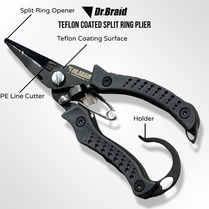 Dr.Braid Teflon Coating Split Ring Plier with Line Cutter function | Shopee Malaysia