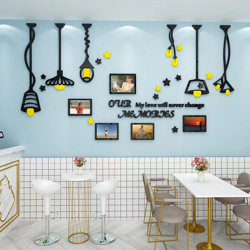 Creative photo wall sticker 3D acrylic three-dimensional wall sticker ...