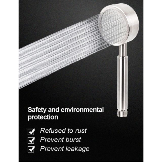 READY STOCK sus 304 High Pressure Shower Head 300 holes 鋼鐵水箭龜 | Shopee ...
