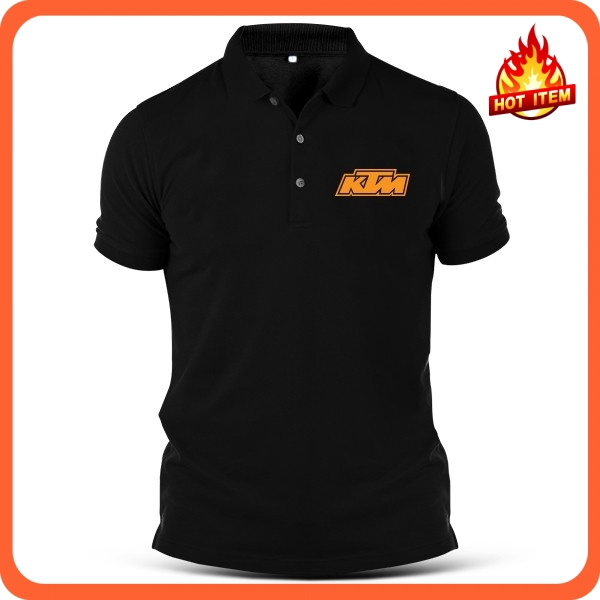 KTM Logo Embroidery Baju Kolar Sulam Motorcycle Racing Polo T Shirt ...