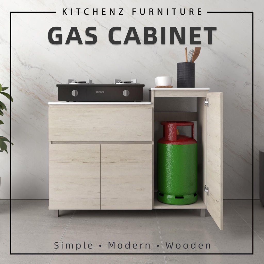 KitchenZ Gas Cabinet Kitchen Cabinet Storage Cabinet Drawer Solid ...