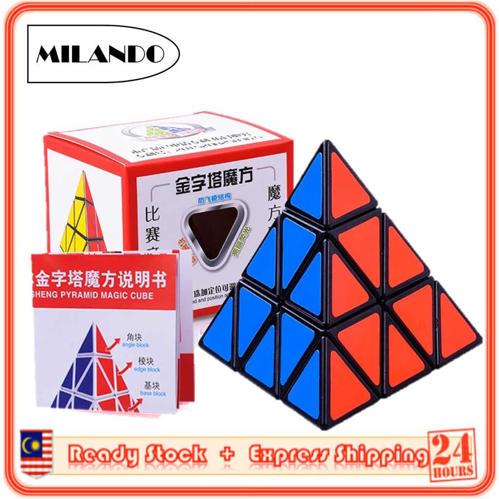 MILANDO Magic Cube Triangle Pyramid Pyraminx Rubik Rubic CubeToy 3x3x3 | Shopee Malaysia