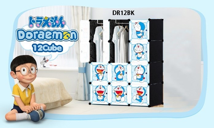 Doraemon 12 cube DIY Multipurpose Wardrobe Cabinet Clothes Storage ...