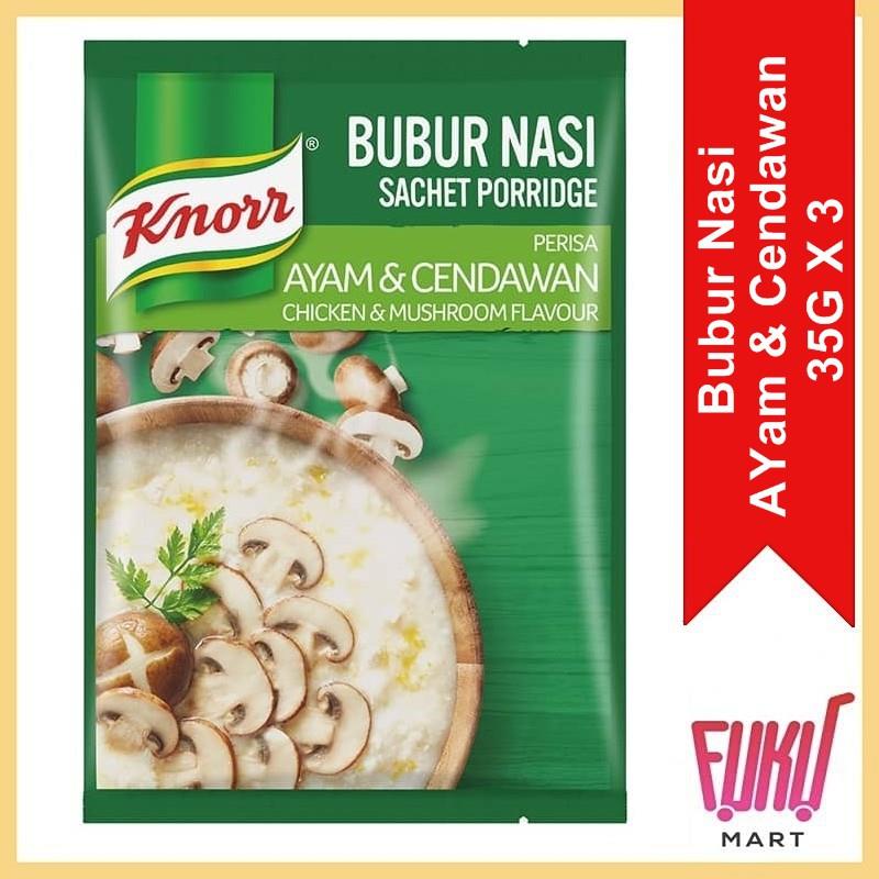 🏚⯱🉽KNORR Bubur Nasi Packet Ayam & Cendawan / Chicken & Mushroom Flavour ...