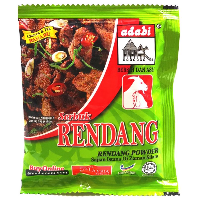 [Halal] ADABI Serbuk Rendang / Rendang Powder 24g | Shopee Malaysia