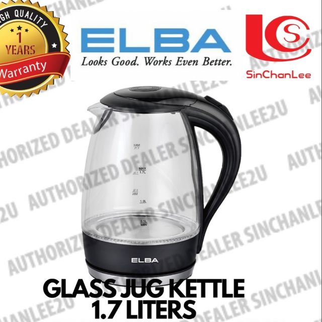 Elba Electric Jug Kettle 1.7L EJK-F1723G(BK) | Shopee Malaysia