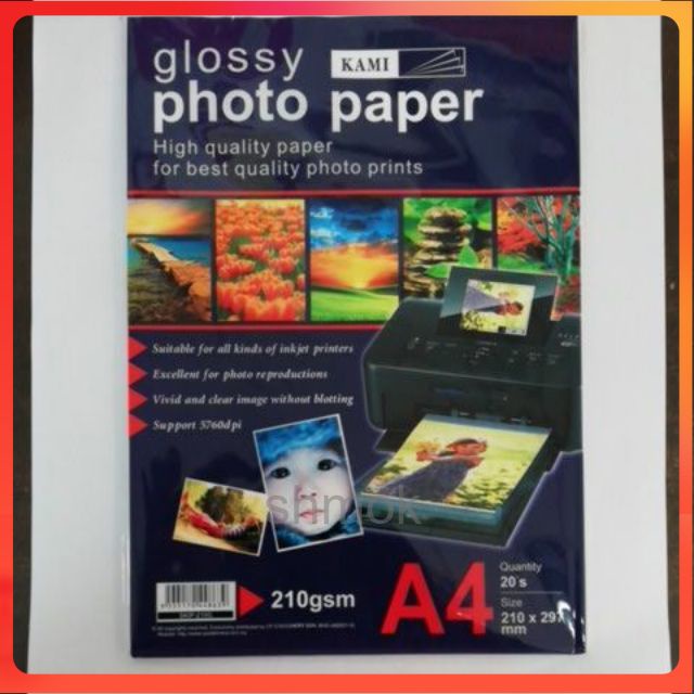Glossy photo paper ( SKIP-210G ) | Shopee Malaysia