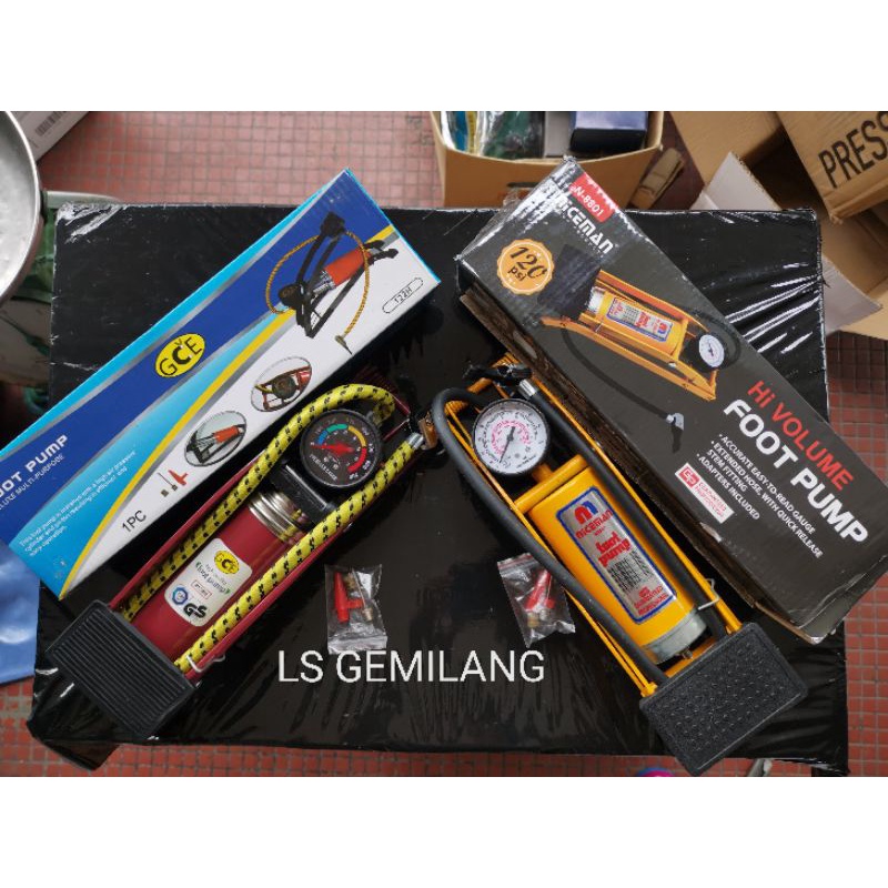 LS GEMILANG GCE NICEMAN Single Barrel Air Foot Pump Bicycle Motor Ball ...