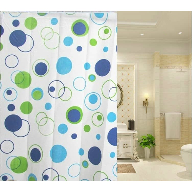 [ready Stock] Modern Printed Peva Waterproof Bathroom Shower Curtain