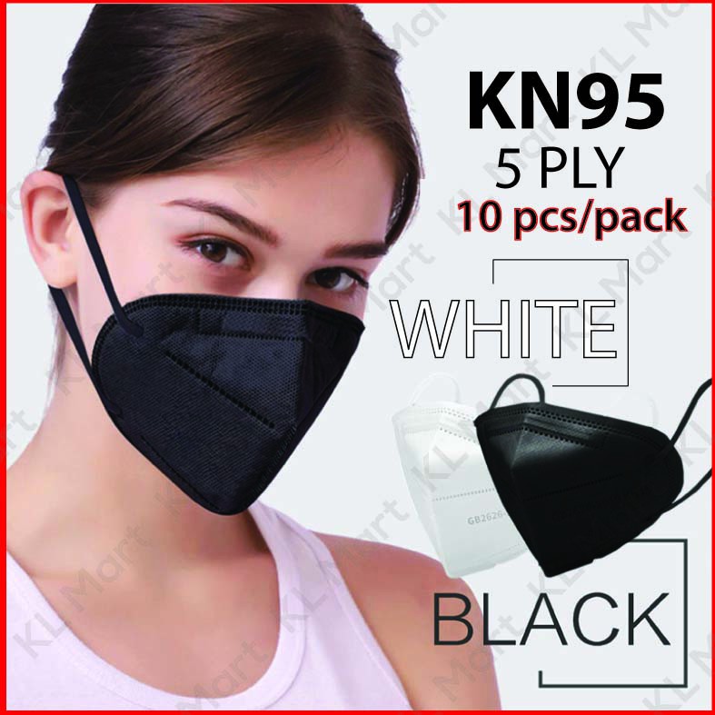 10pcs Packing High Quality KN95 5 Ply Earloop Adult Face Mask Anti-Virus Covid Topeng Muka 口罩 ...