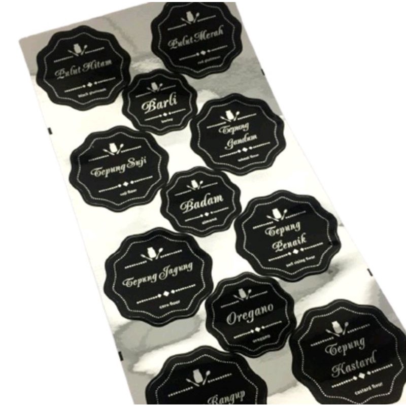 stiker label kitchen stiker label penanda label makanan stiker kitchen ...