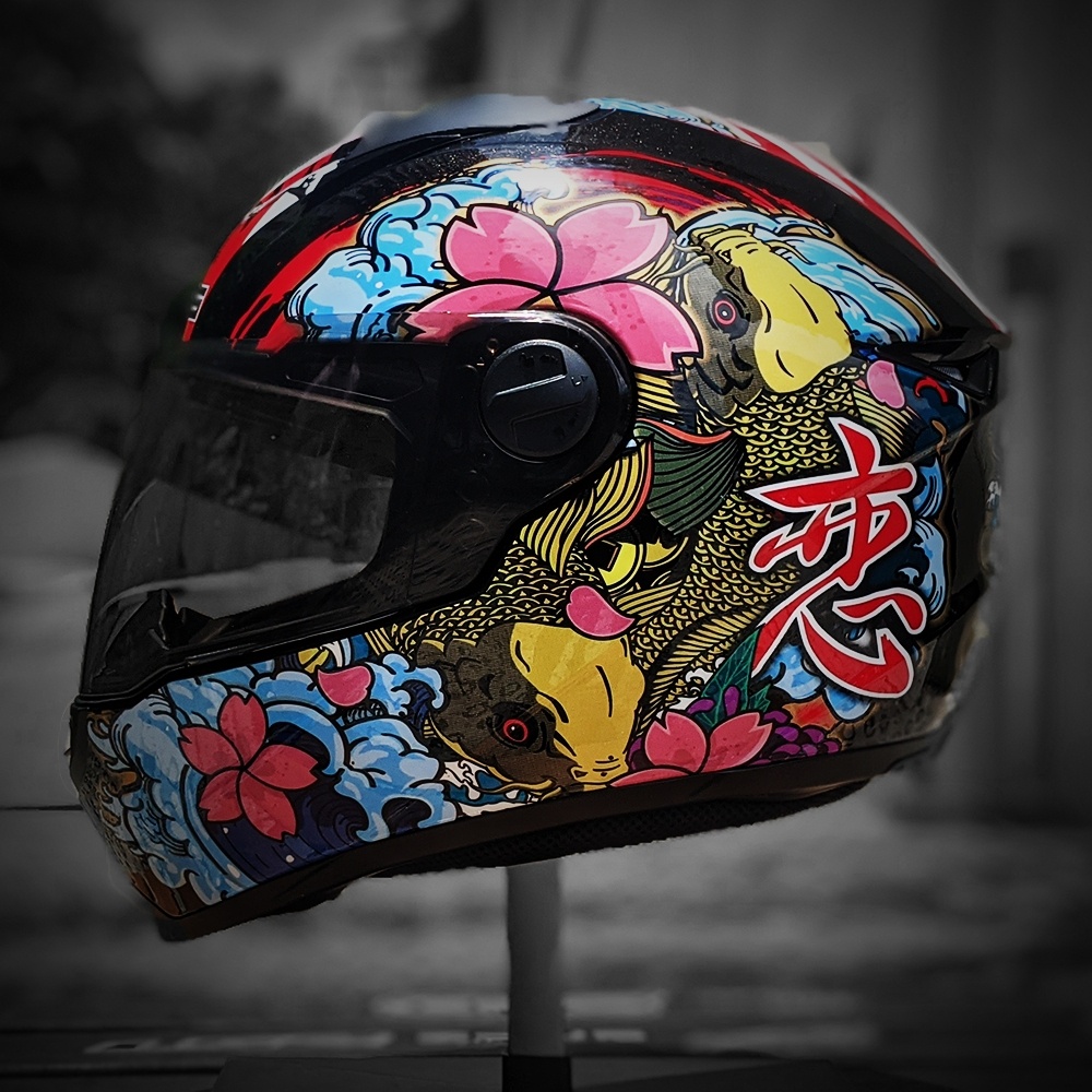 HELMET ZEUS KOI RED (NEW) | Shopee Malaysia