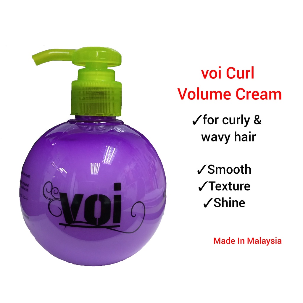 Voi CURL VOLUME CREAM 250ml **PLEASE SHAKE WELL BEFORE USE** | Shopee ...
