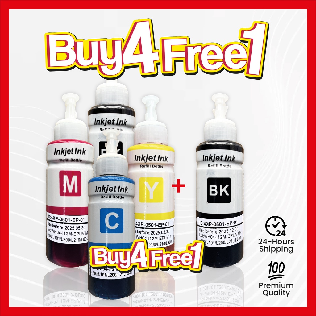 🇲🇾[Ready stock Malaysia] Ink CMYK 1 Set Bulk Pack 5 Bottle High Quality ...