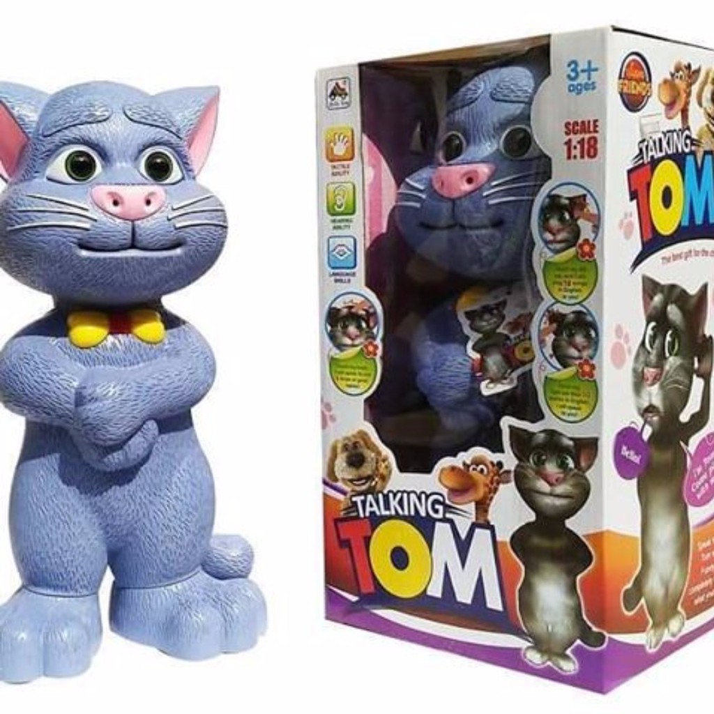 Talking Tom Cat Intelligent Voice Recording & Touch Sensor Battery Toy ...