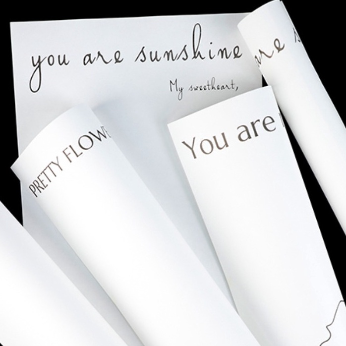 20pcs INS Wording paper flower wrapping paper material bouquet flower ...