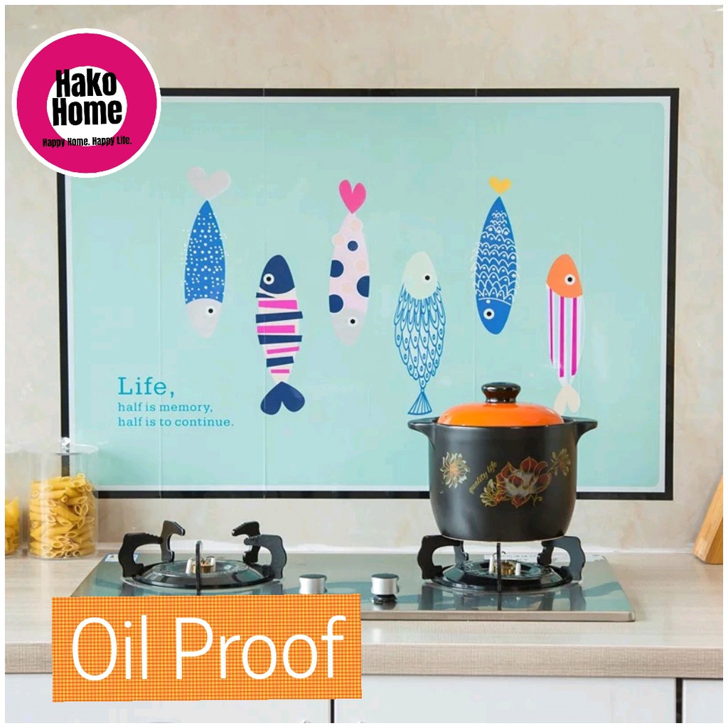 KITCHEN ACCESSORIES HOME DECOR KITCHEN WALL ALUMINIUM STICKER | Shopee ...