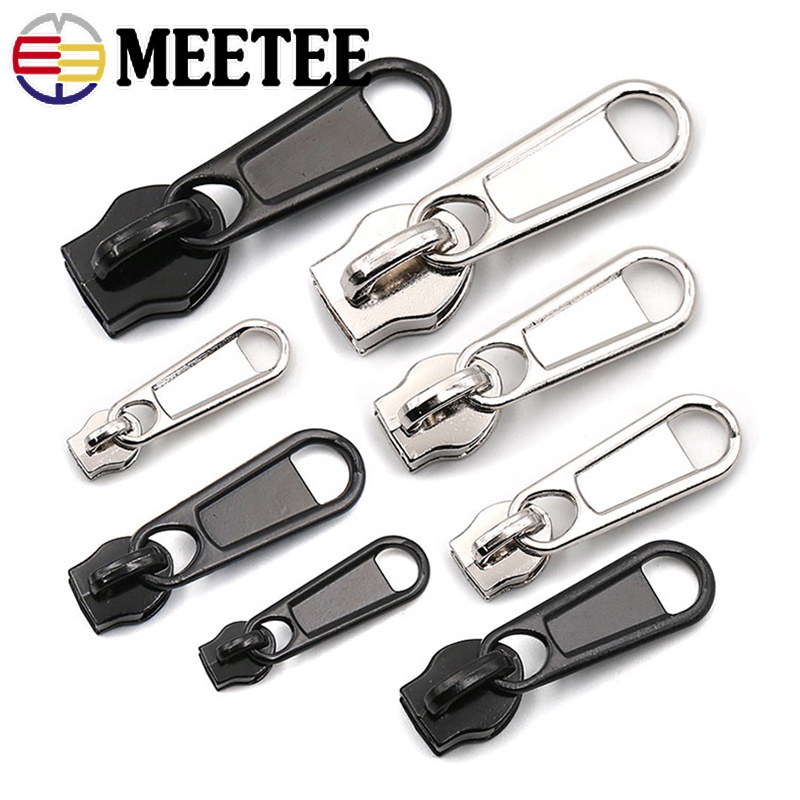 5Pcs Metal Zipper Sliders 3#5#8#10# for Nylon Zip Bag Garment Repair ...