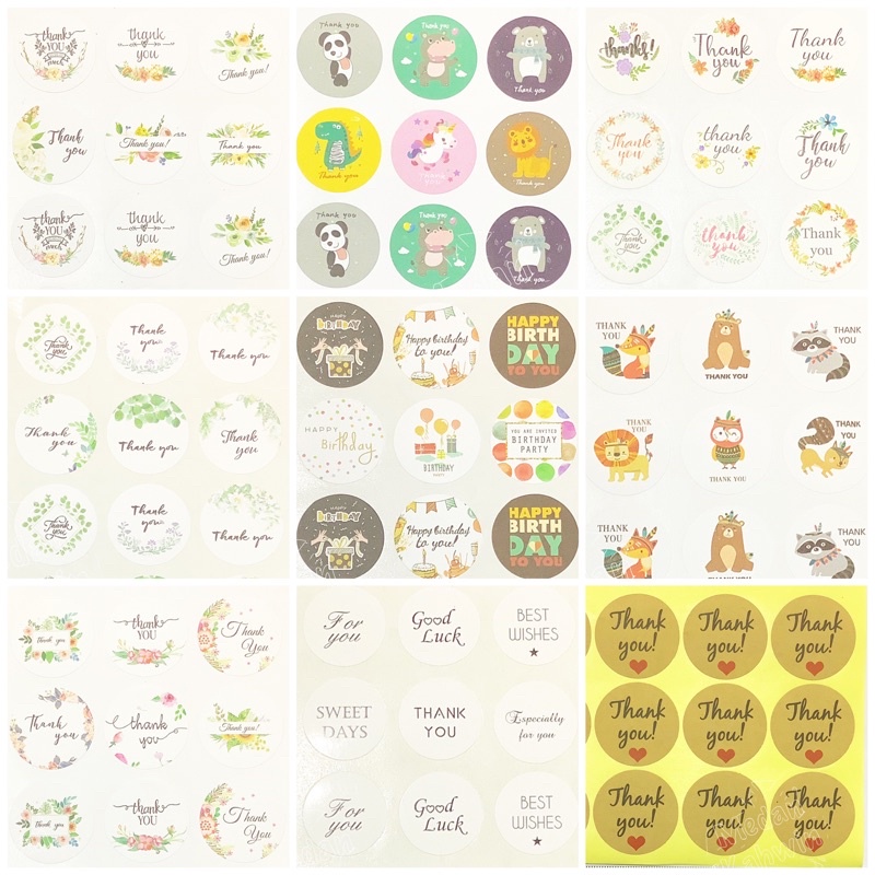 #EX0207 12 Sticker Ucapan Greeting Stickers @ 9 pilihan | Shopee Malaysia