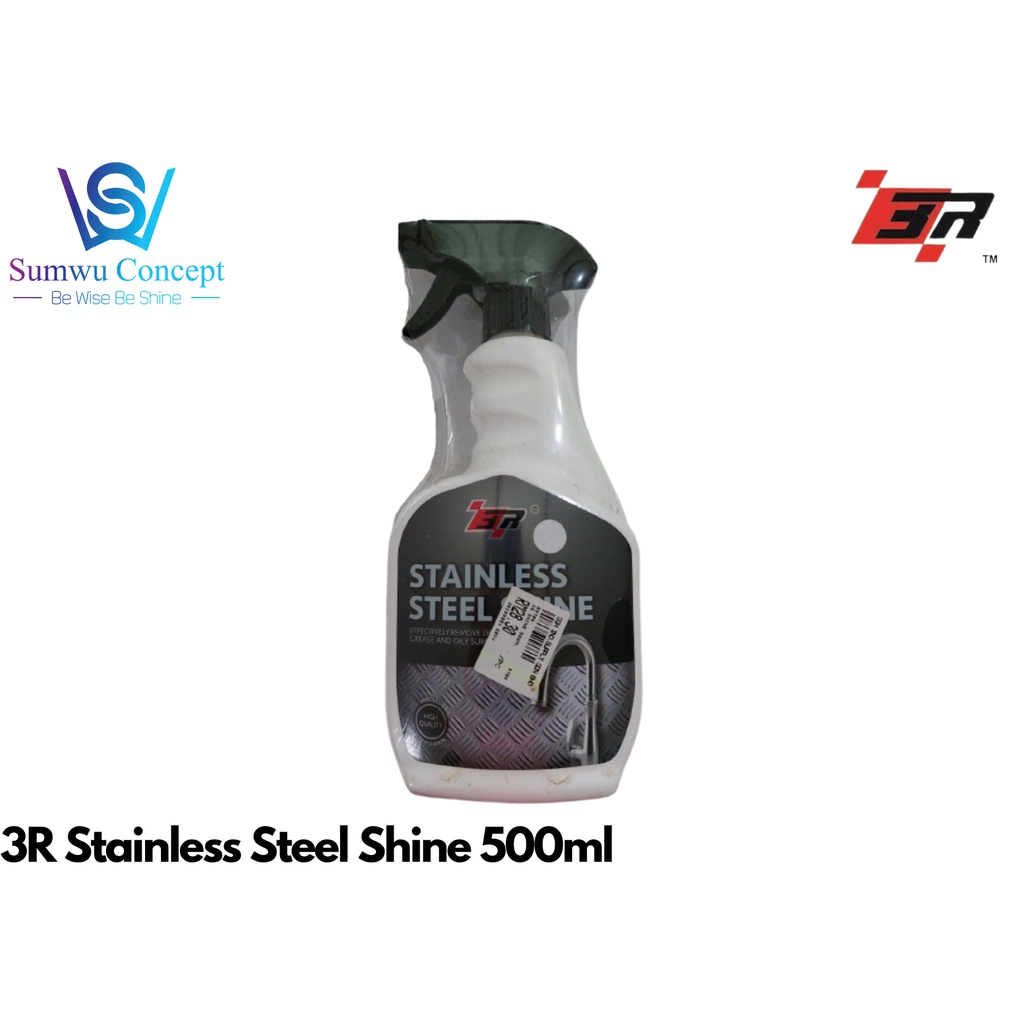 3R Stainless Steel Shine 500ml 3R SPRAY KILAT KELULI TAHAN KARAT 500ML ...