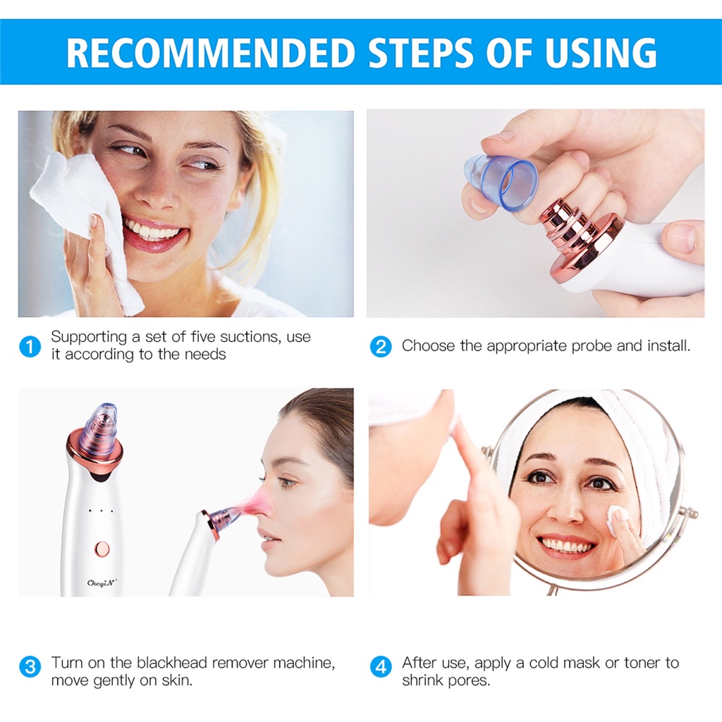 CkeyiN Suction Blackhead Remover Whitehead Remover Electric Facial ...