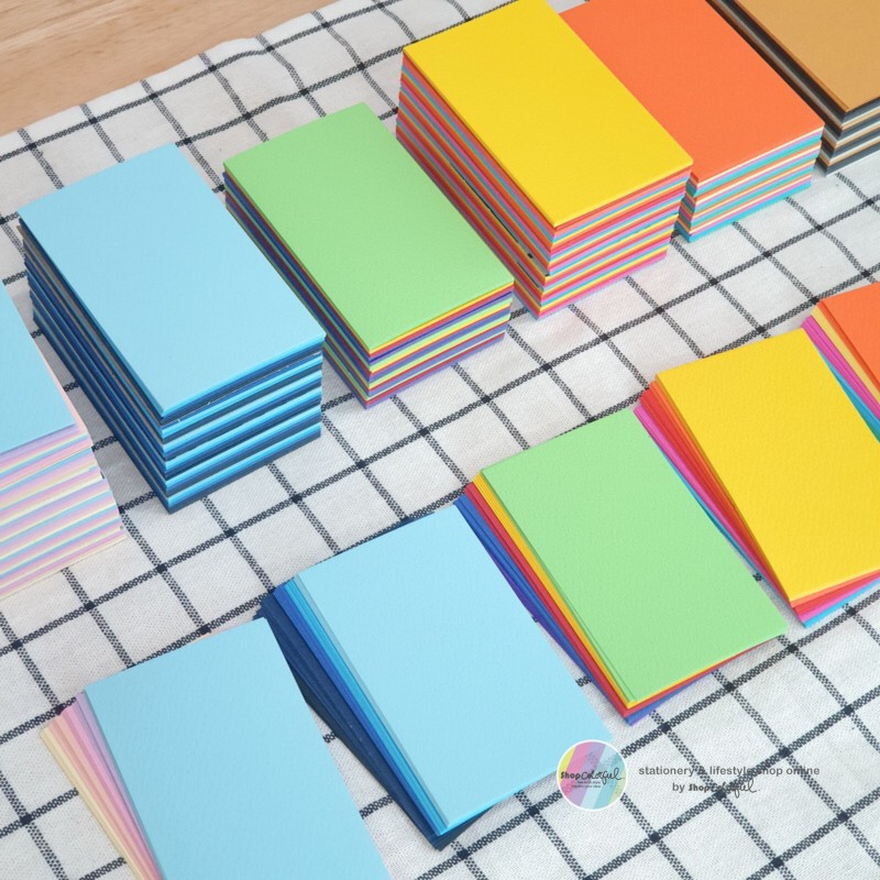 Paper 100 Pound Color Business Card Size & A4 Super Cute Tone | Shopee ...