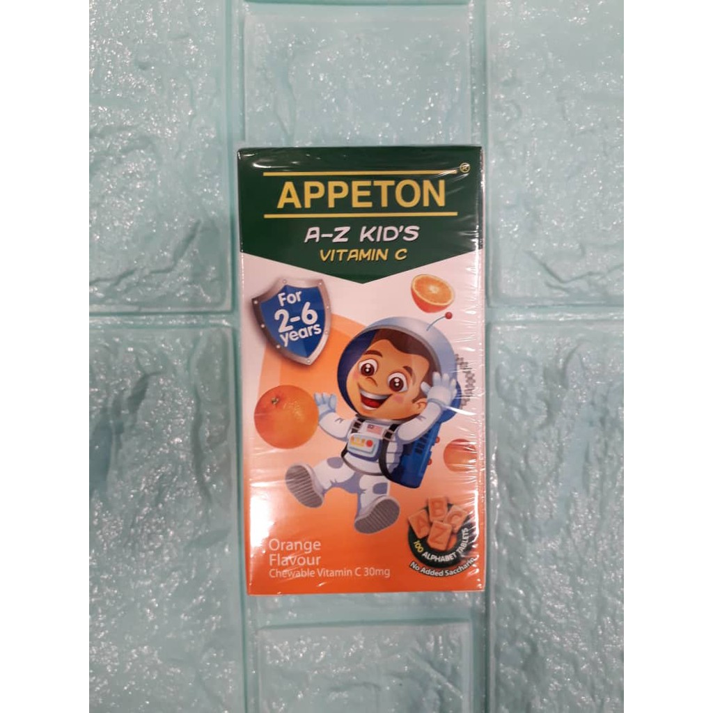 Appeton A-Z Kid's Vitamin C 100's (Orange Flavour) | Shopee Malaysia