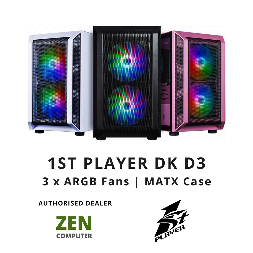 1ST PLAYER™️ DK D3 With 3 ARGB Fans | MATX Case # 1stPlayer | Shopee Malaysia