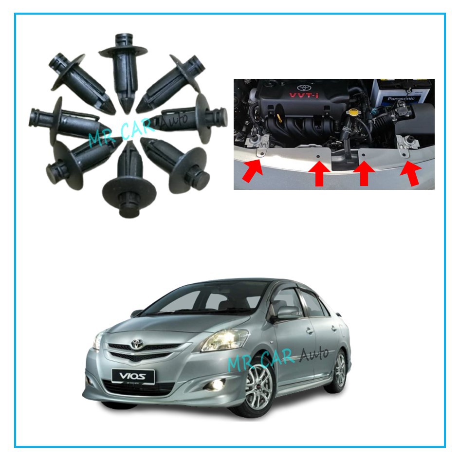 TOYOTA VIOS NCP93 2008-2012 DEPAN KLIK BUMPER FRONT BUMPER CLIP (OEM ...