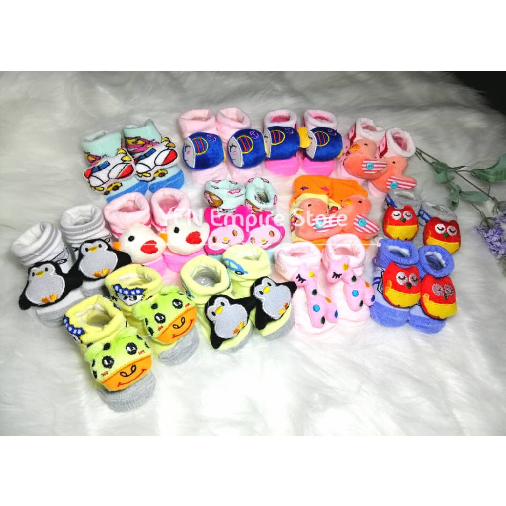 STOKIN BABY 3D COLOURFUL CARTOON DESIGN/BABY SOCK UNISEX | Shopee Malaysia