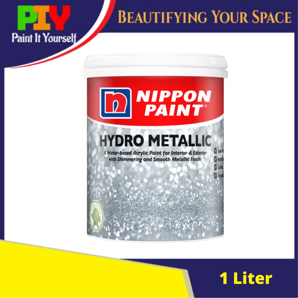 Nippon Paint Hydro Metallic Paint Water Based 1L - 1 Liter | Shopee ...