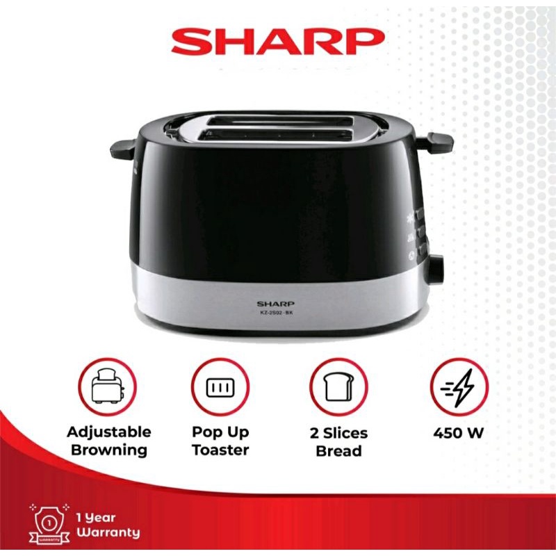 Toaster Pop Up SHARP BREAD GRILL KZ-2S02-BK | Shopee Malaysia
